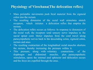 Clinical aspects of virechana & mode of action | PPTX