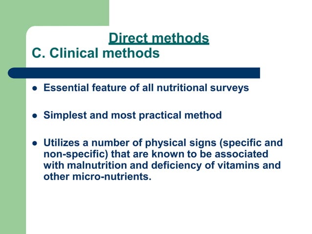 Clinical Assesment for Nutrition status. | PPT