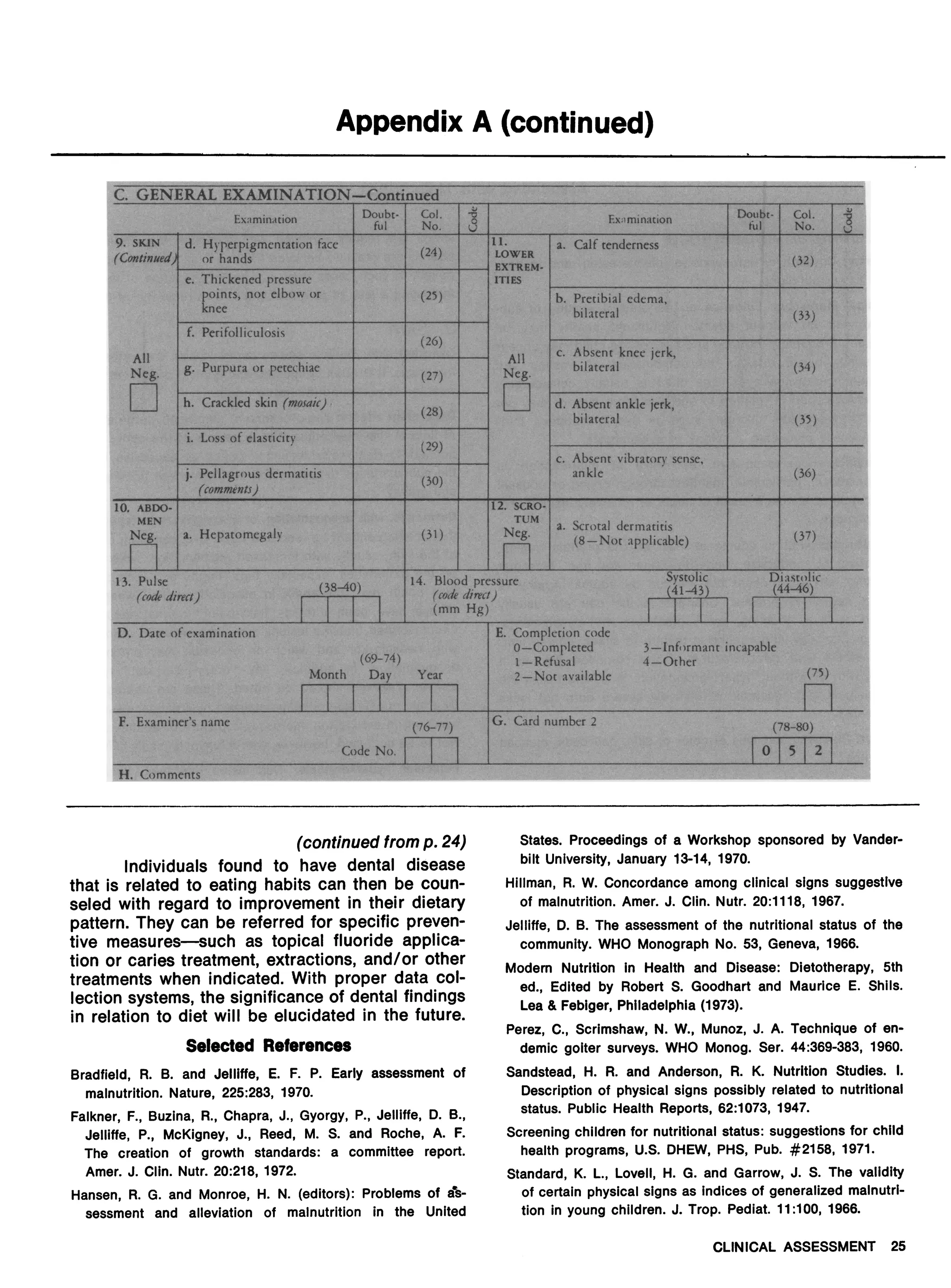 Clinical assessment of nutritional status | PDF