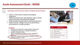 Clinical Assessment of stroke and stroke scales | PPTX