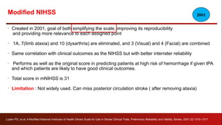 Clinical Assessment of stroke and stroke scales | PPTX