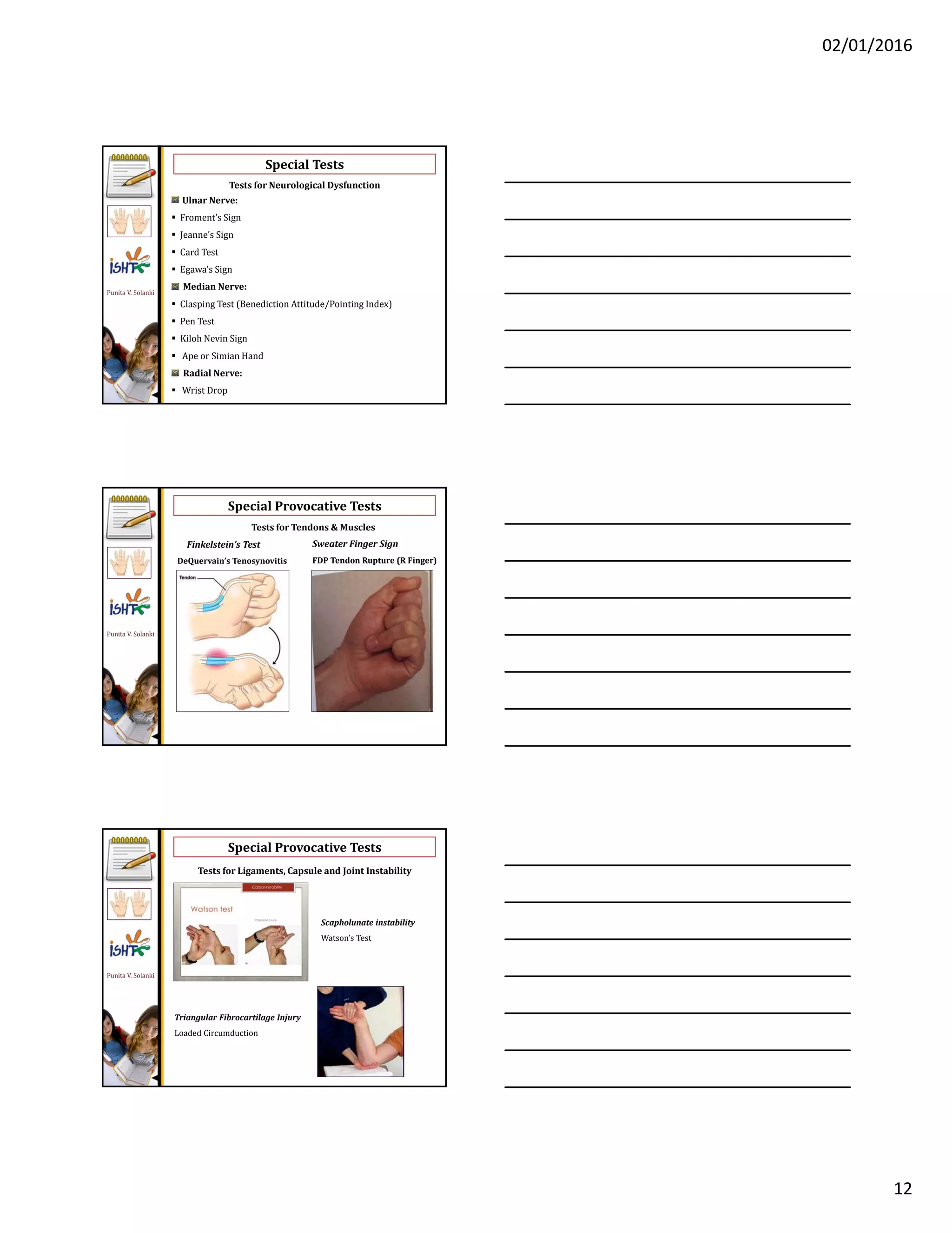 Clinical Assessment of Wrist and Hand: Occupational Therapist's ...