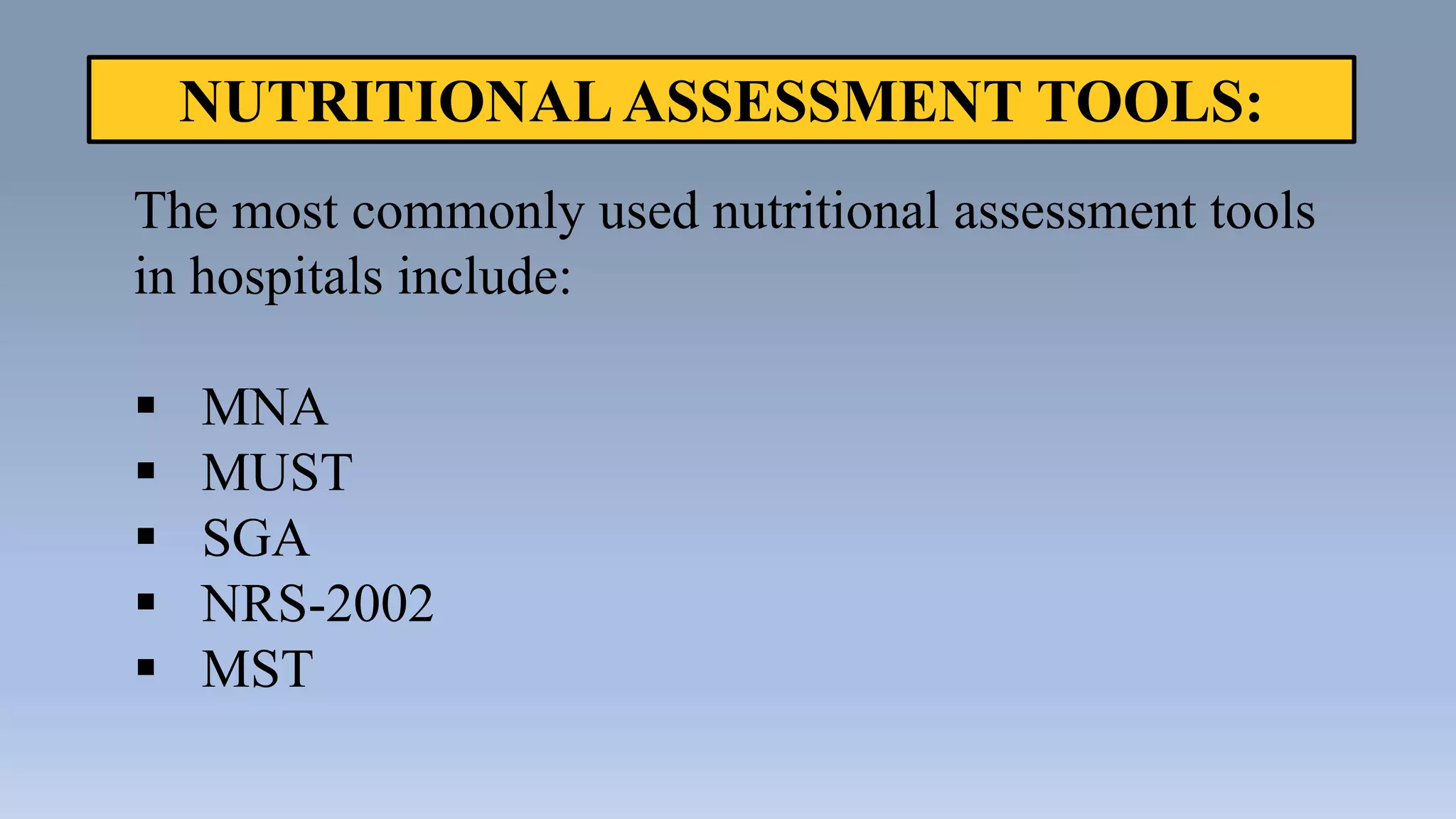 Clinical assessment tools in hospitals | PPTX