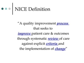 Clinical Audits and Process Improvement in Hospitals | PPT