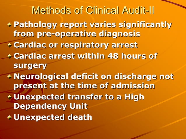 CLINICAL AUDIT | PPT