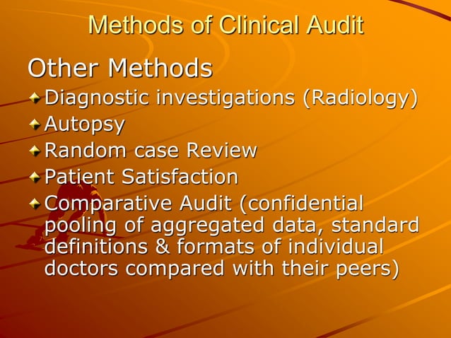 CLINICAL AUDIT | PPT