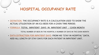 Clinical audit and hospital key performance indicators for bed ...