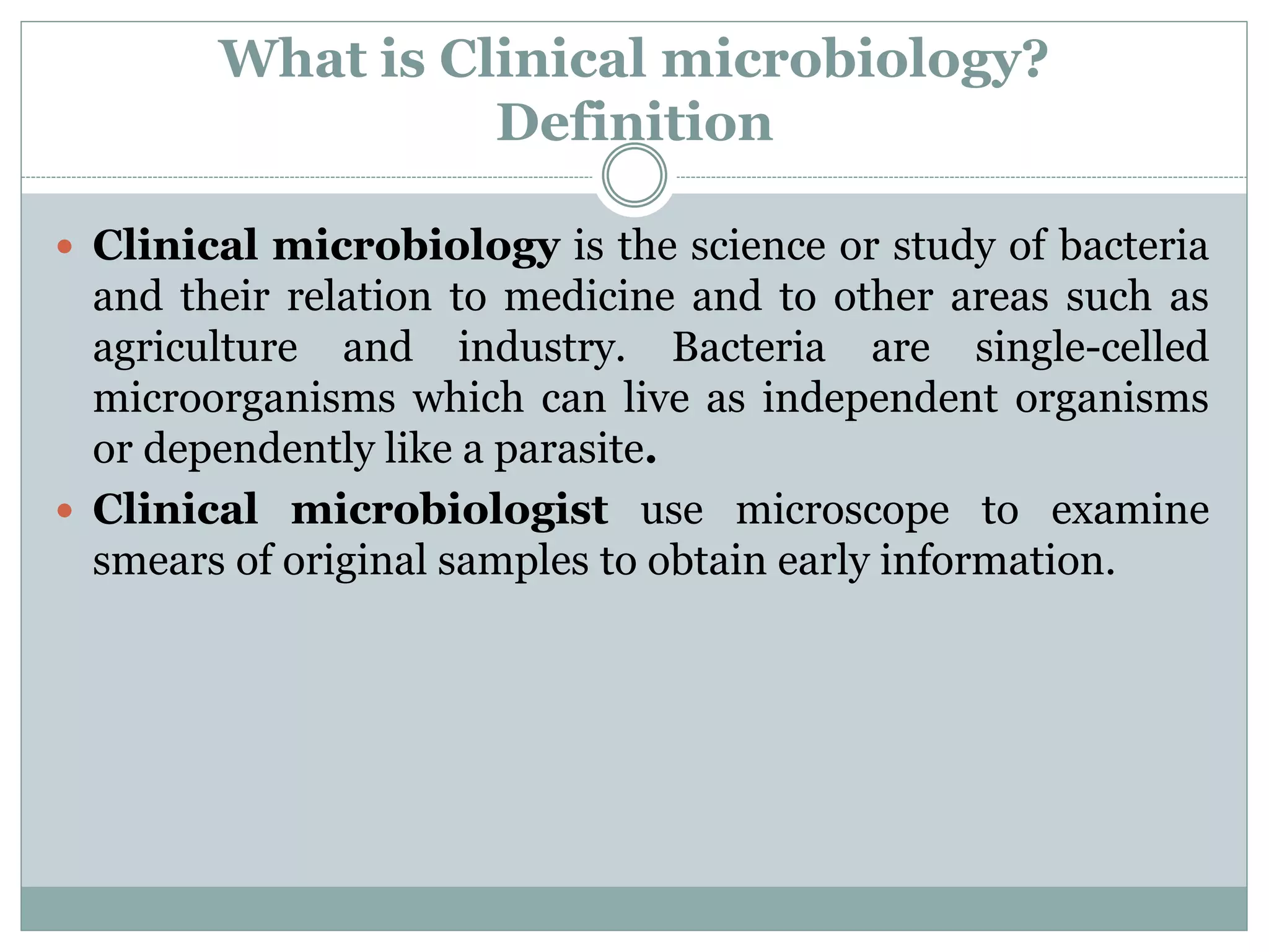 Clinical bacteriology, Clinical Microbiology, Microbiology, Laboratory ...
