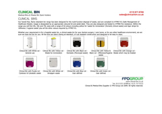 Clinical Bins Brochure | PPT