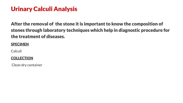 tubular diseases and analysis of urinary calculi | PPTX | Genetics ...