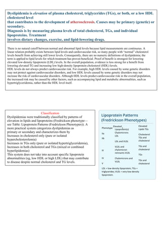 Complications of abnormal lipid levels | PDF