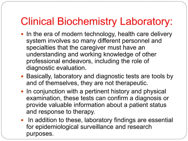 Clinical Biochemistry Laboratory | PPTX
