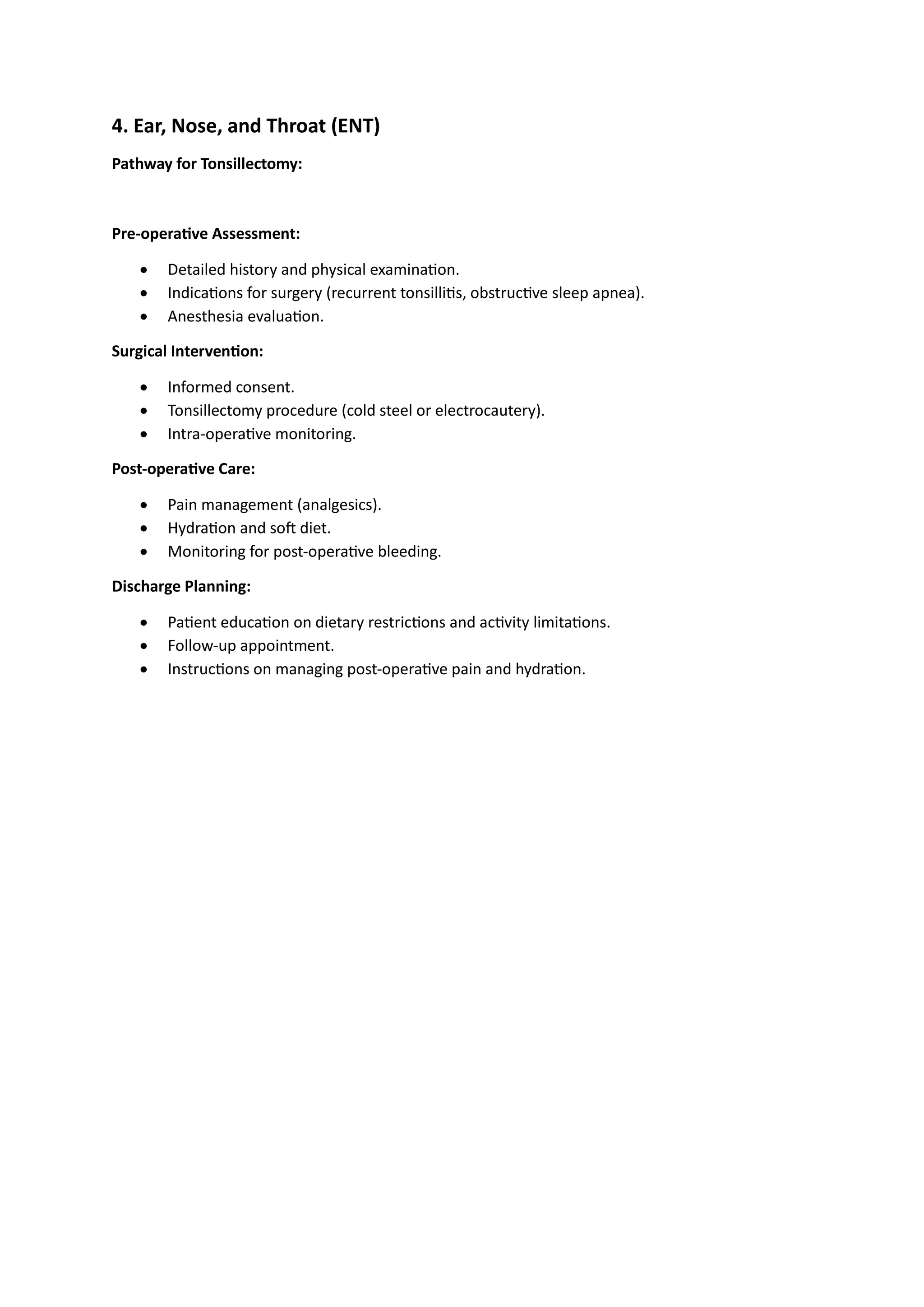 Clinical care pathways for specialty like Orthopedic, General Surgery ...