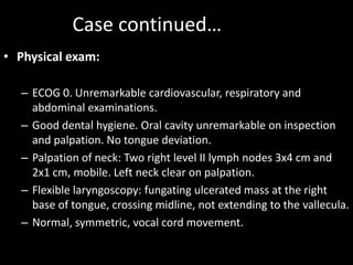 Clinical case base of tongue cancer | PPTX