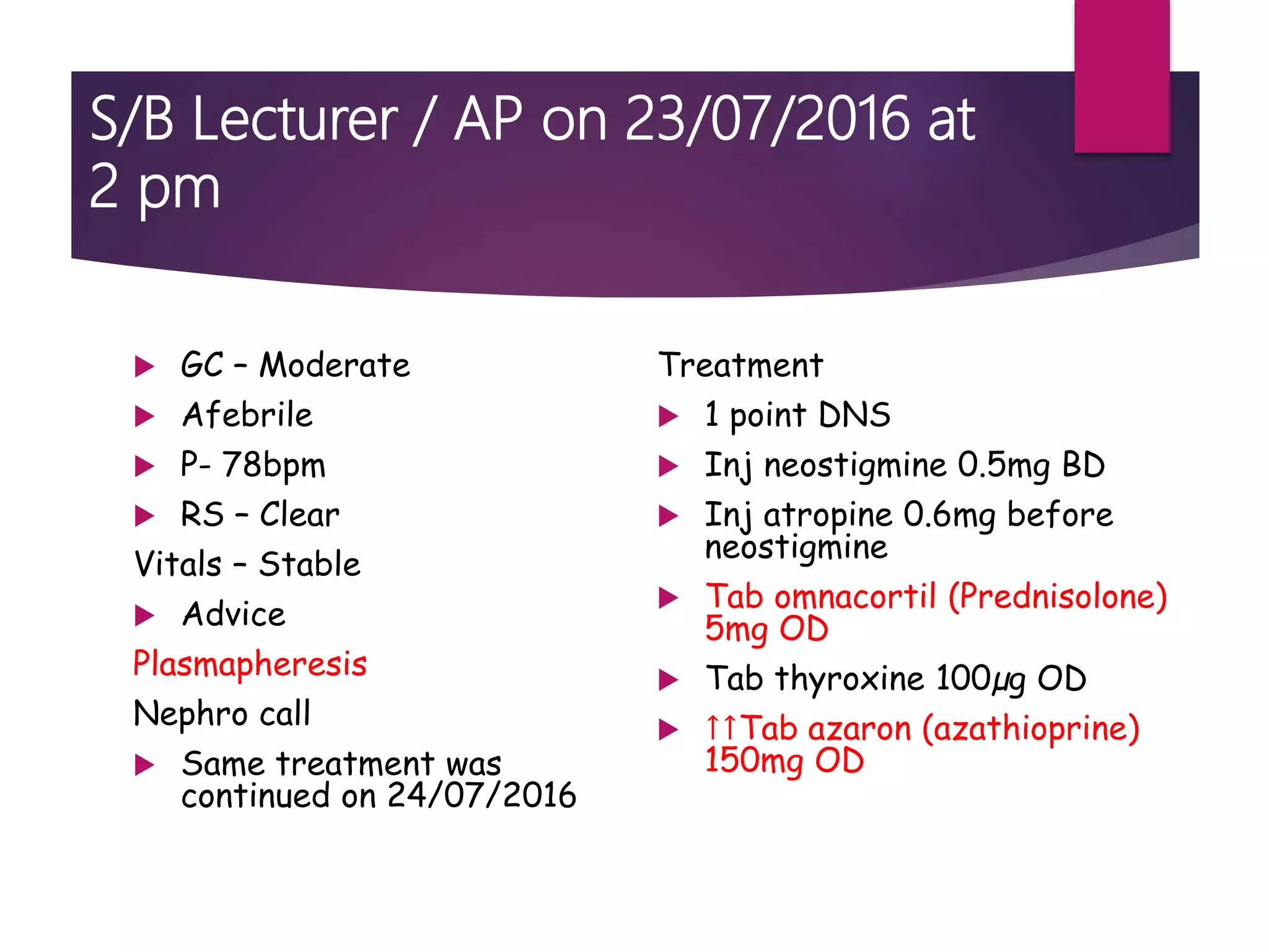 Clinical case discussion - myasthenia gravis | PPTX