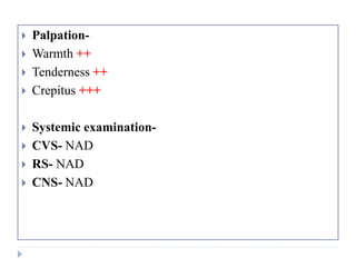Clinical case presentation. gas gangrene | PPTX