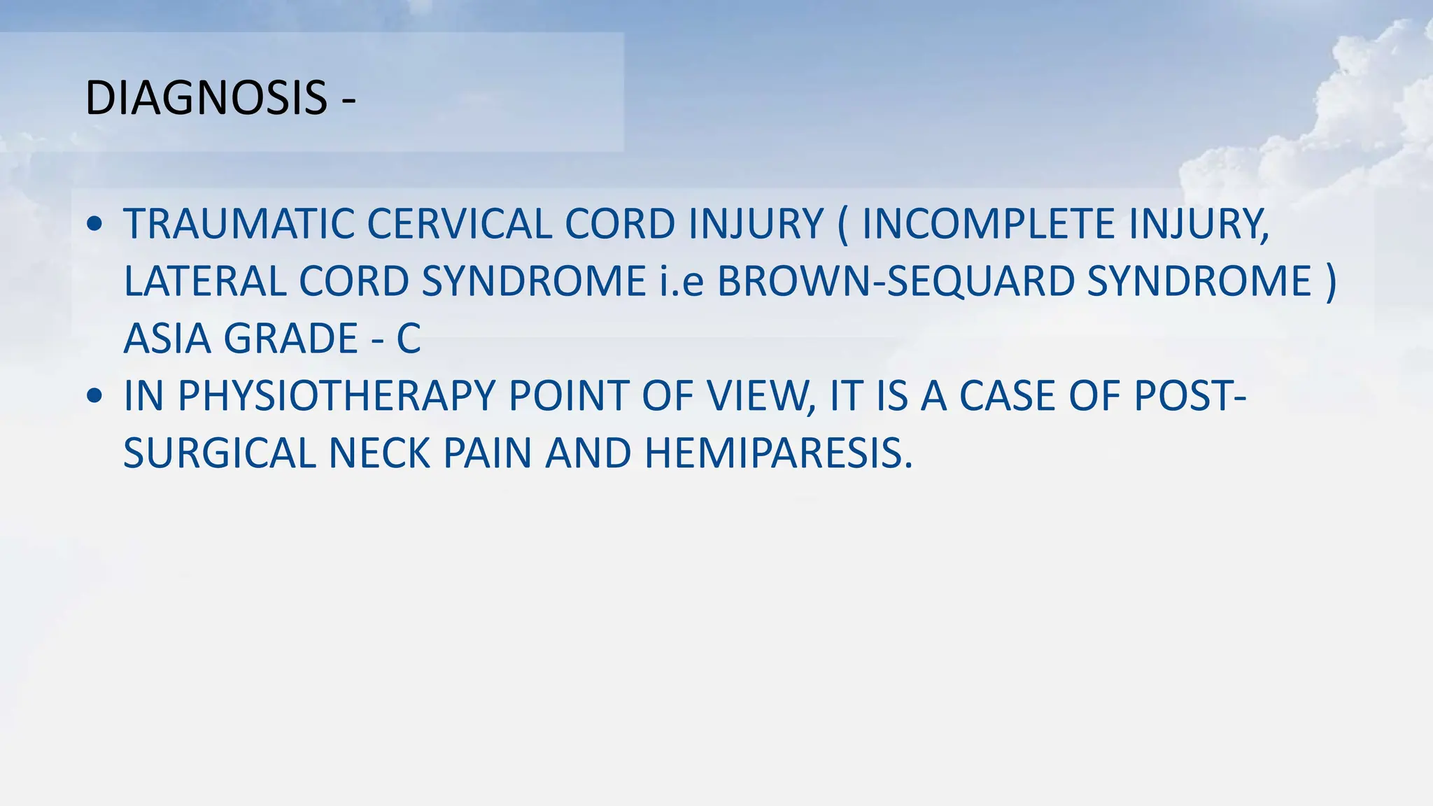 Cervical cord injury pt assessment and management.pptx