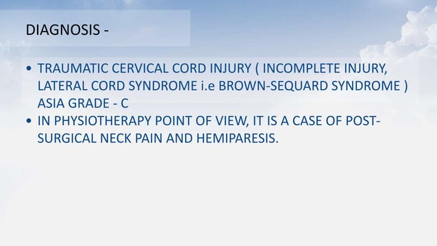 Cervical cord injury pt assessment and management.pptx