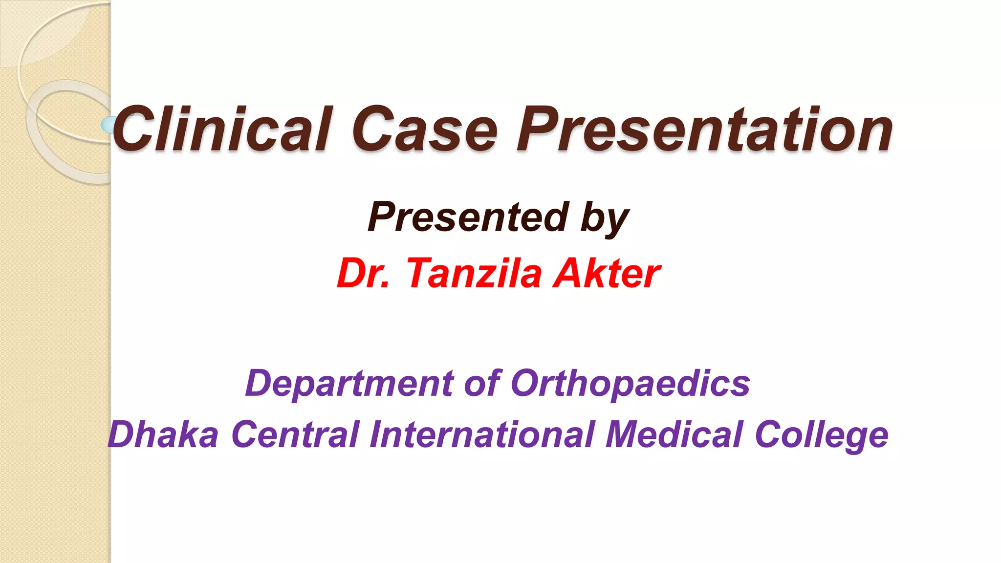 Clinical case presentation trochanteric fracture | PPTX