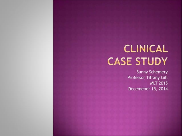 Clinical case study presentation | PPTX