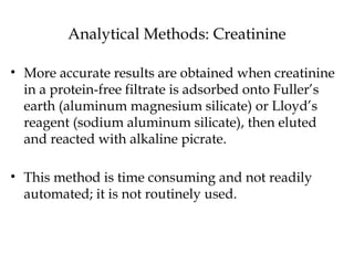 presentation of CLINICAL CHEMISTRY Kidney | PPT
