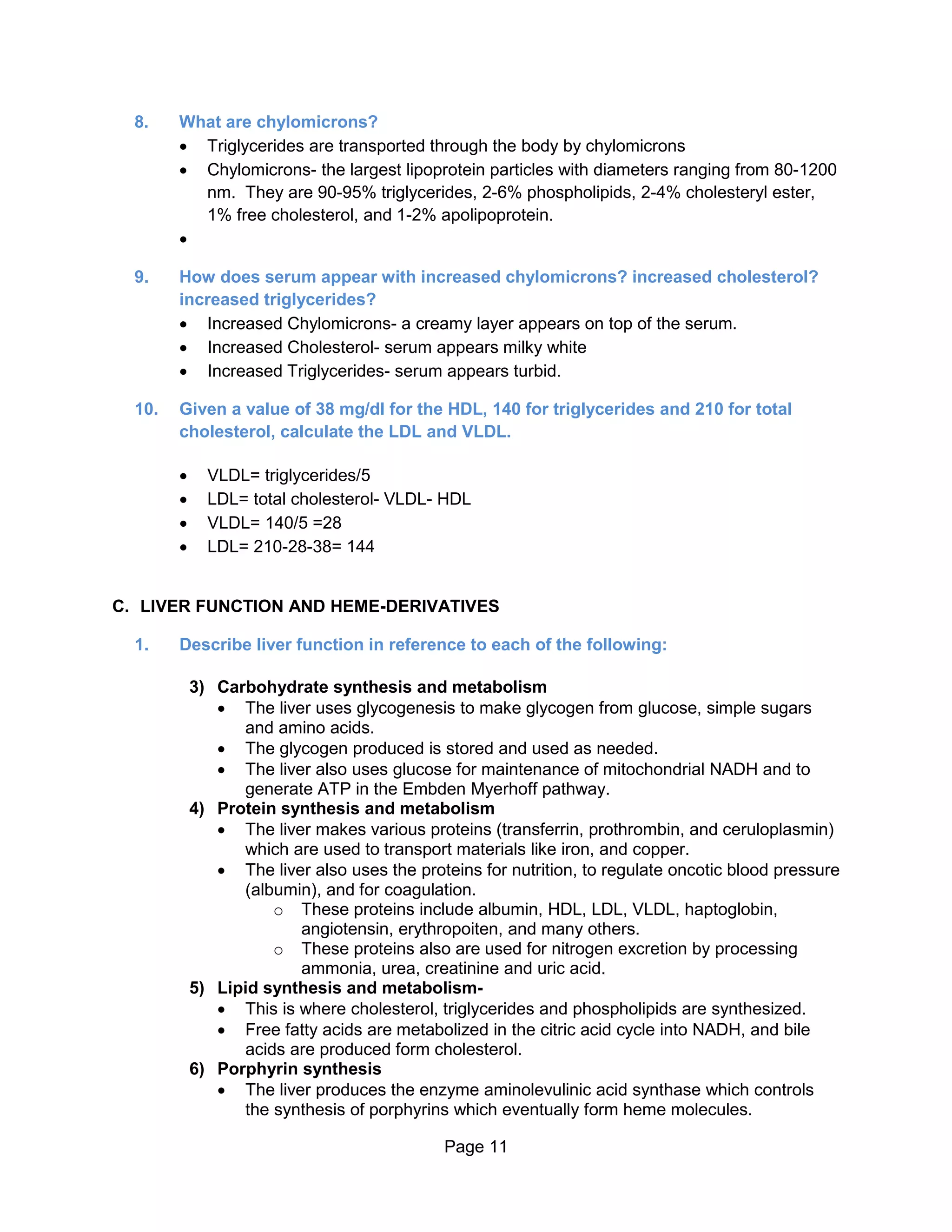 Clinical chemistry review sheet for mlt certification and ascp | PDF