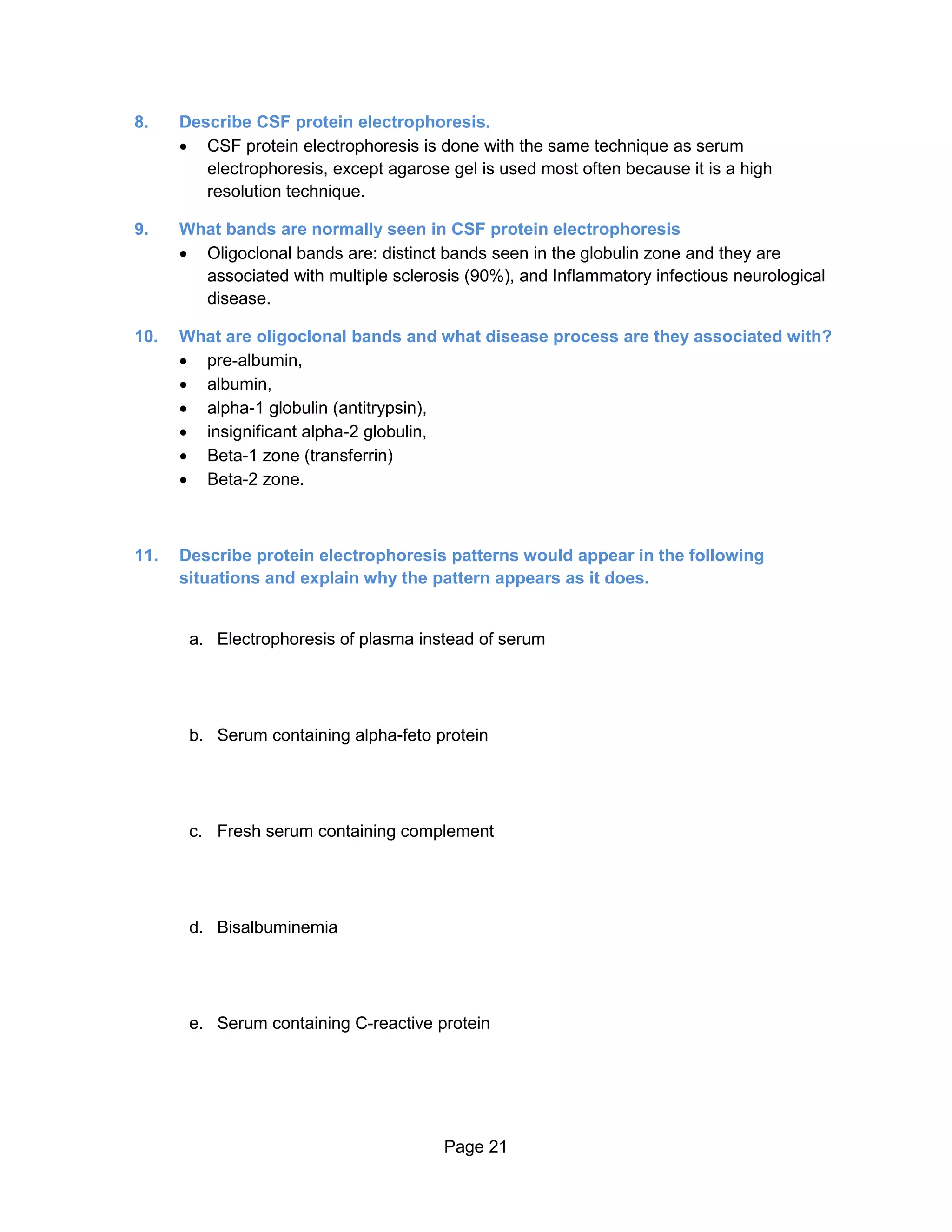 Clinical chemistry review sheet for mlt certification and ascp | PDF