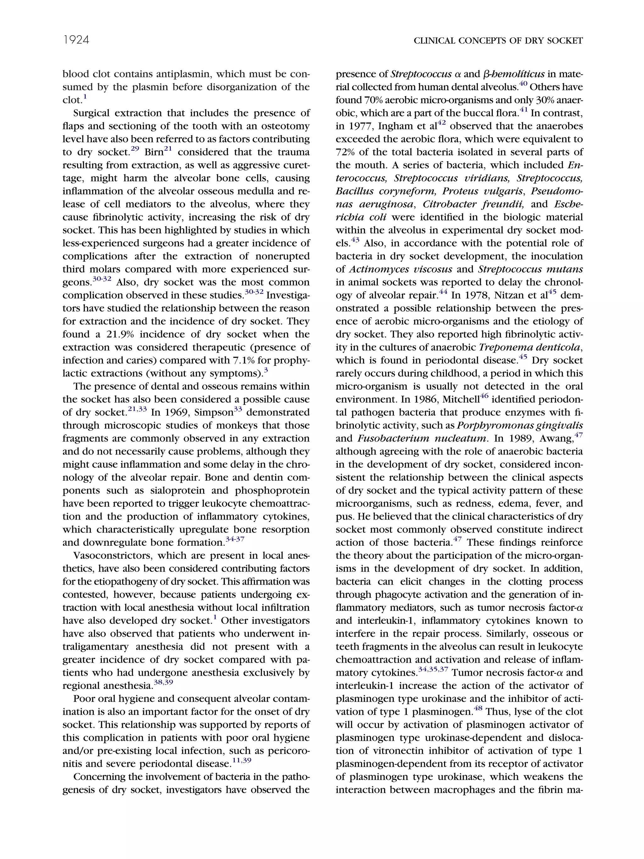 Clinical concepts of dry socket | PDF | Dental Health | Diseases and ...