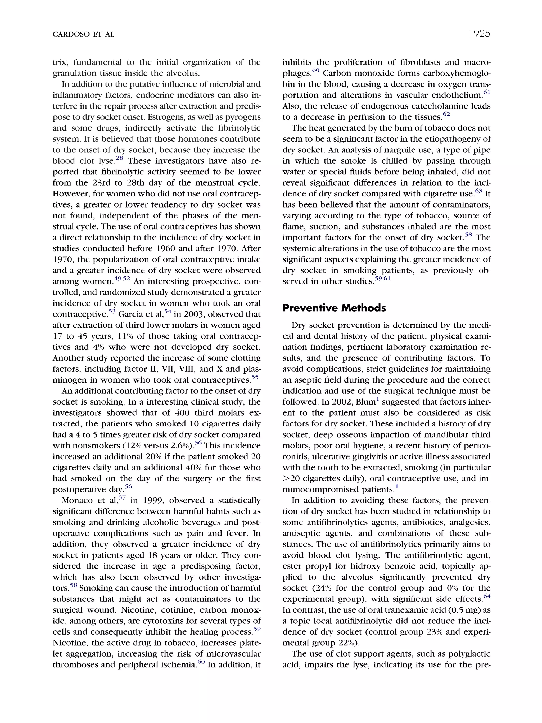Clinical concepts of dry socket | PDF | Dental Health | Diseases and ...