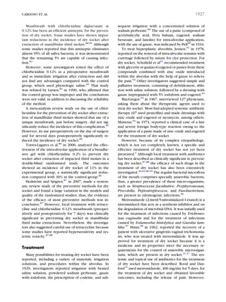 Clinical concepts of dry socket | PDF | Dental Health | Diseases and ...