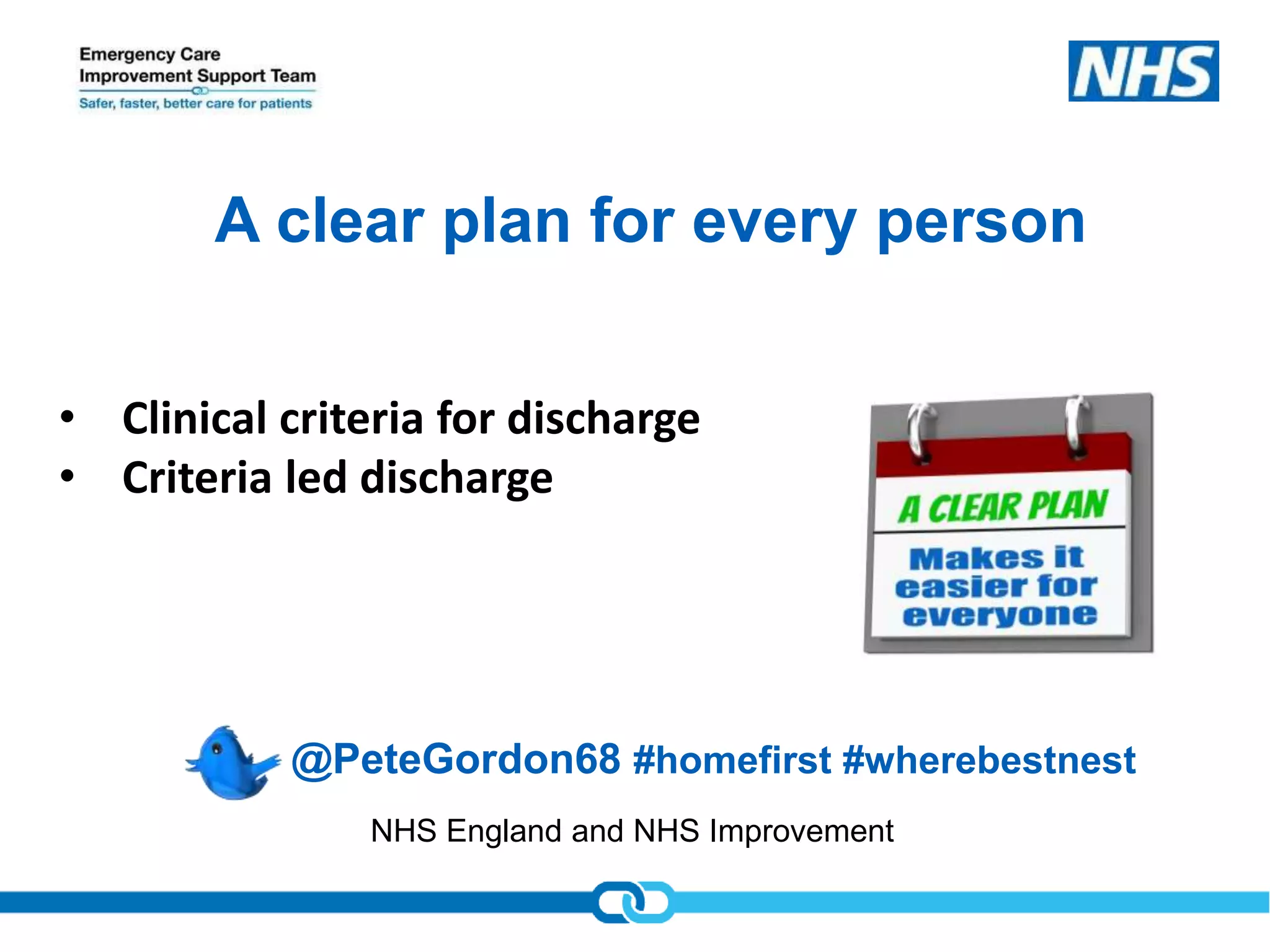 Clinical criteria for discharge - ECIST webinar 06 02-20 (P Gordon) | PPTX
