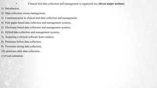 Clinical Data Collection & Clinical Data Management Naveen Balaji | PPT