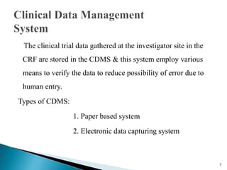 Clinical data management | PPTX