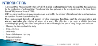 Clinical data management | PPTX