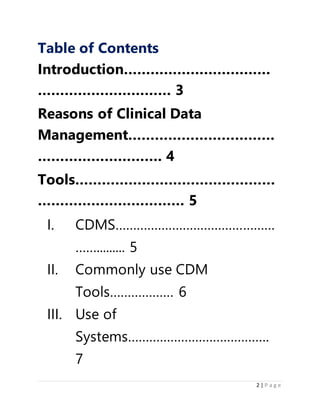 Clinical data management | DOCX