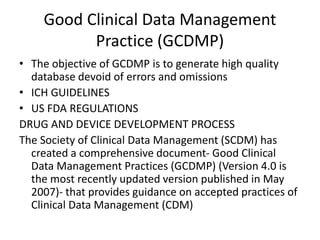 Clinical data management | PPTX