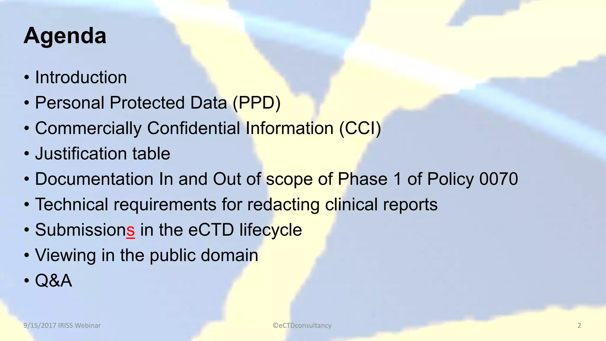 Clinical data transparency - EMA Policy 0070 | PPTX