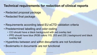 Clinical data transparency - EMA Policy 0070 | PPTX