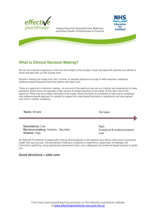 Clinical decision making | PDF