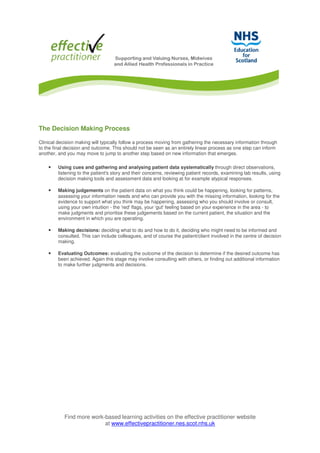 Clinical decision making | PDF