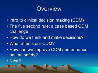 Clinical decision making(1) | PDF