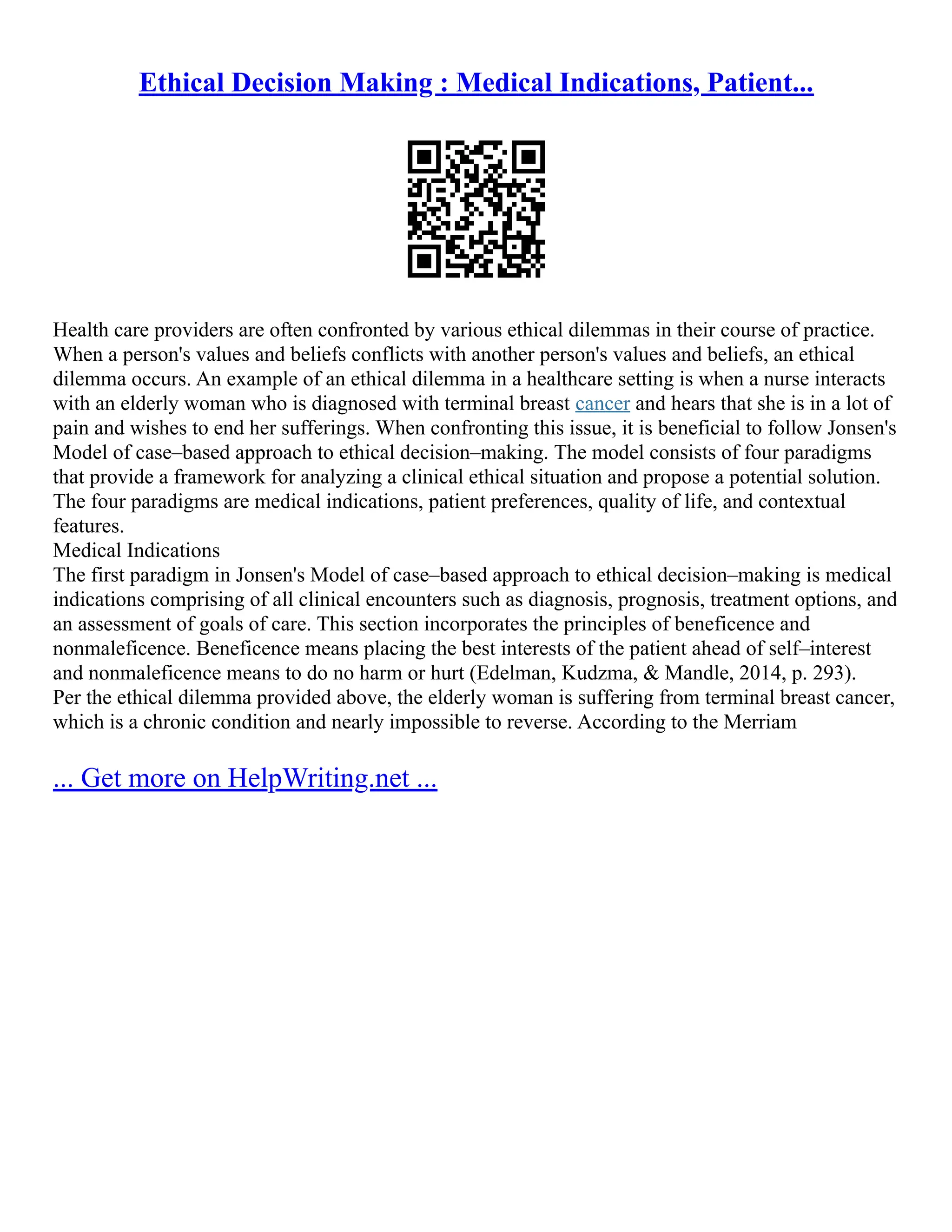 Clinical Decision Making Paper | PDF