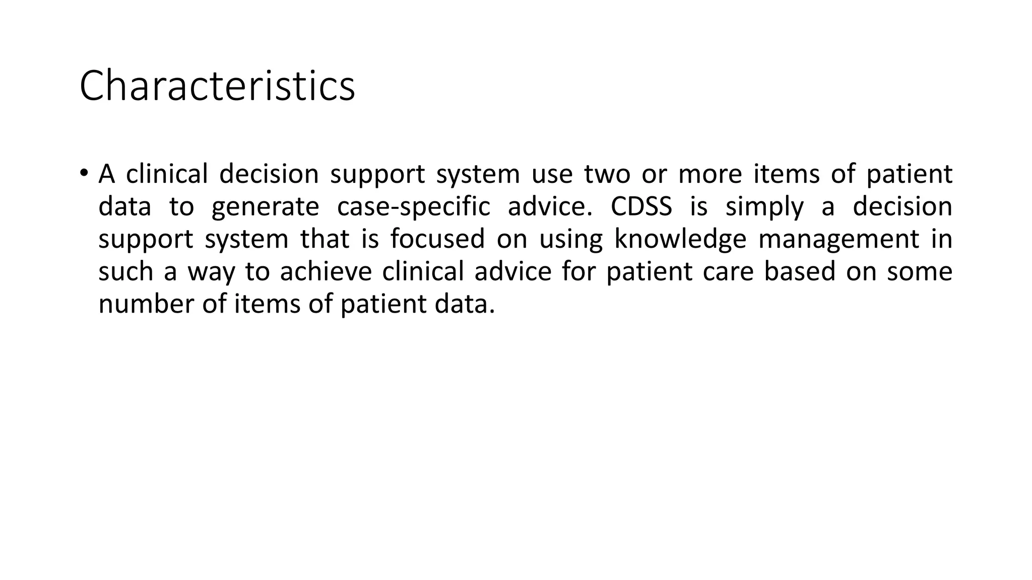 Clinical decision support system | PPTX