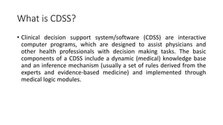 Clinical decision support system | PPTX