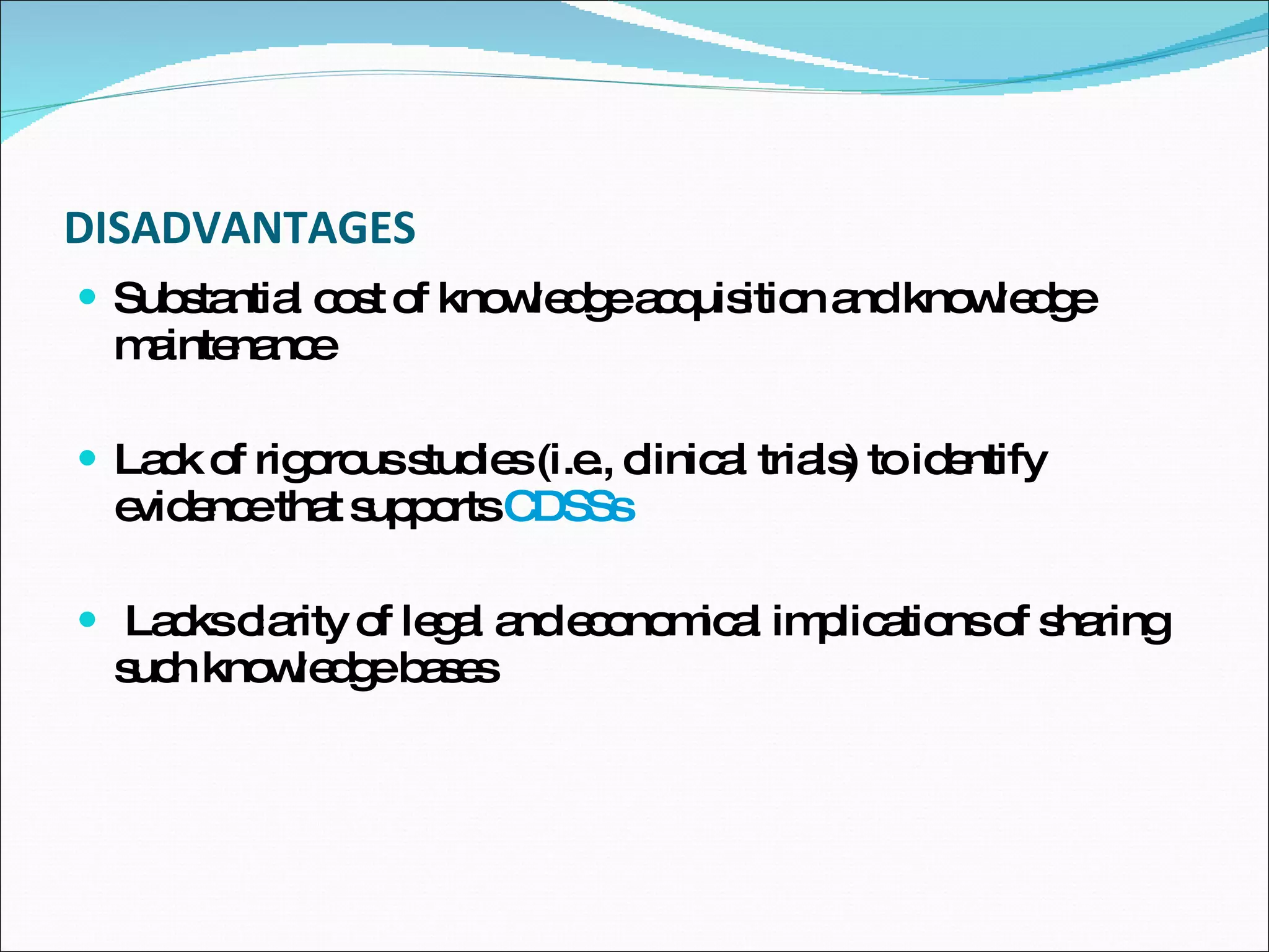 Clinical Decision Support Systems | PPT