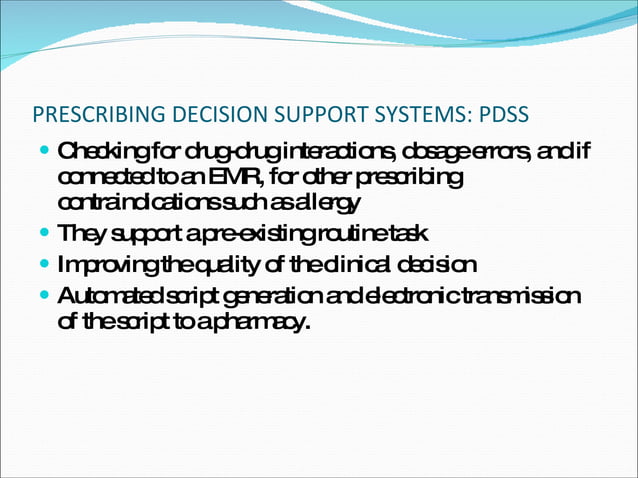 Clinical Decision Support Systems | PPT