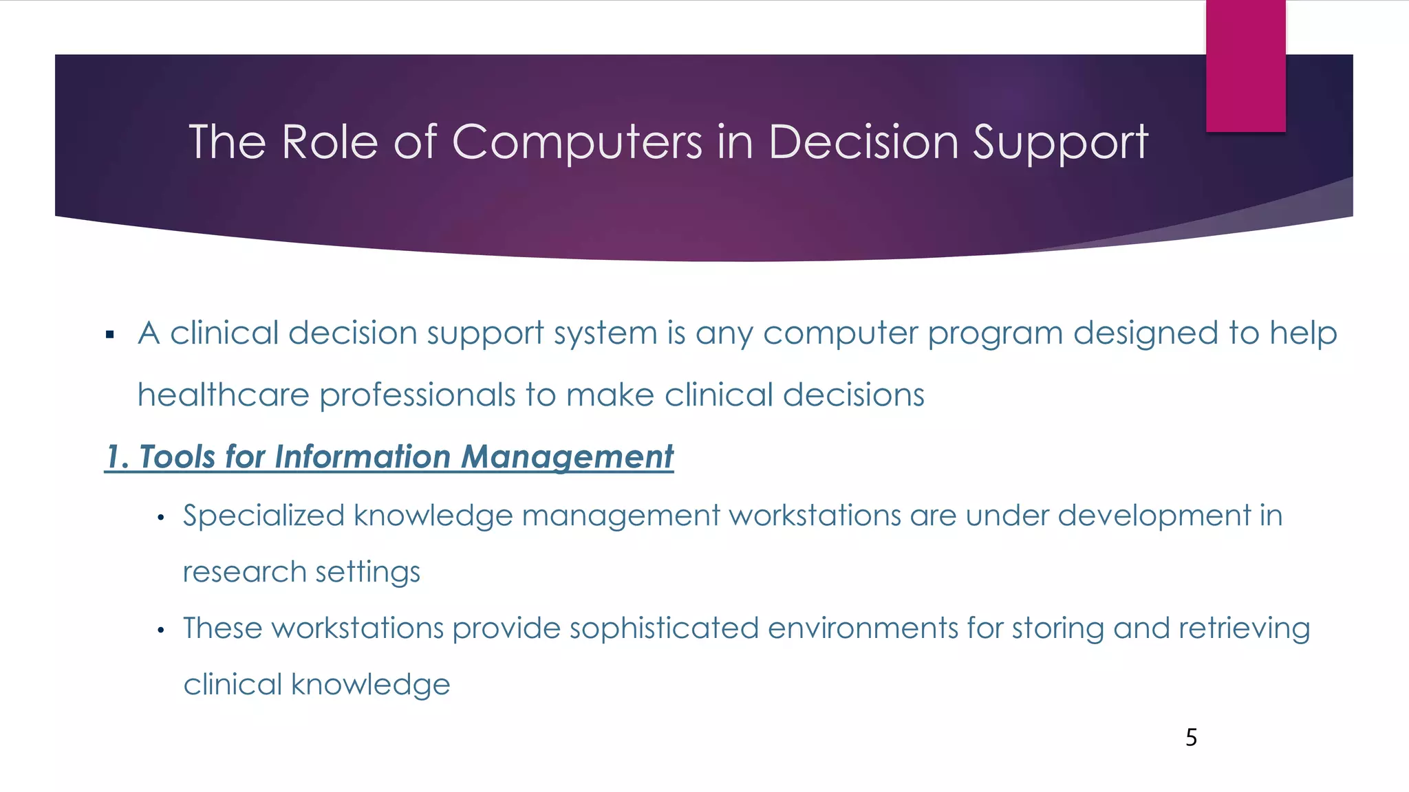 Clinical decision support systems | PPT