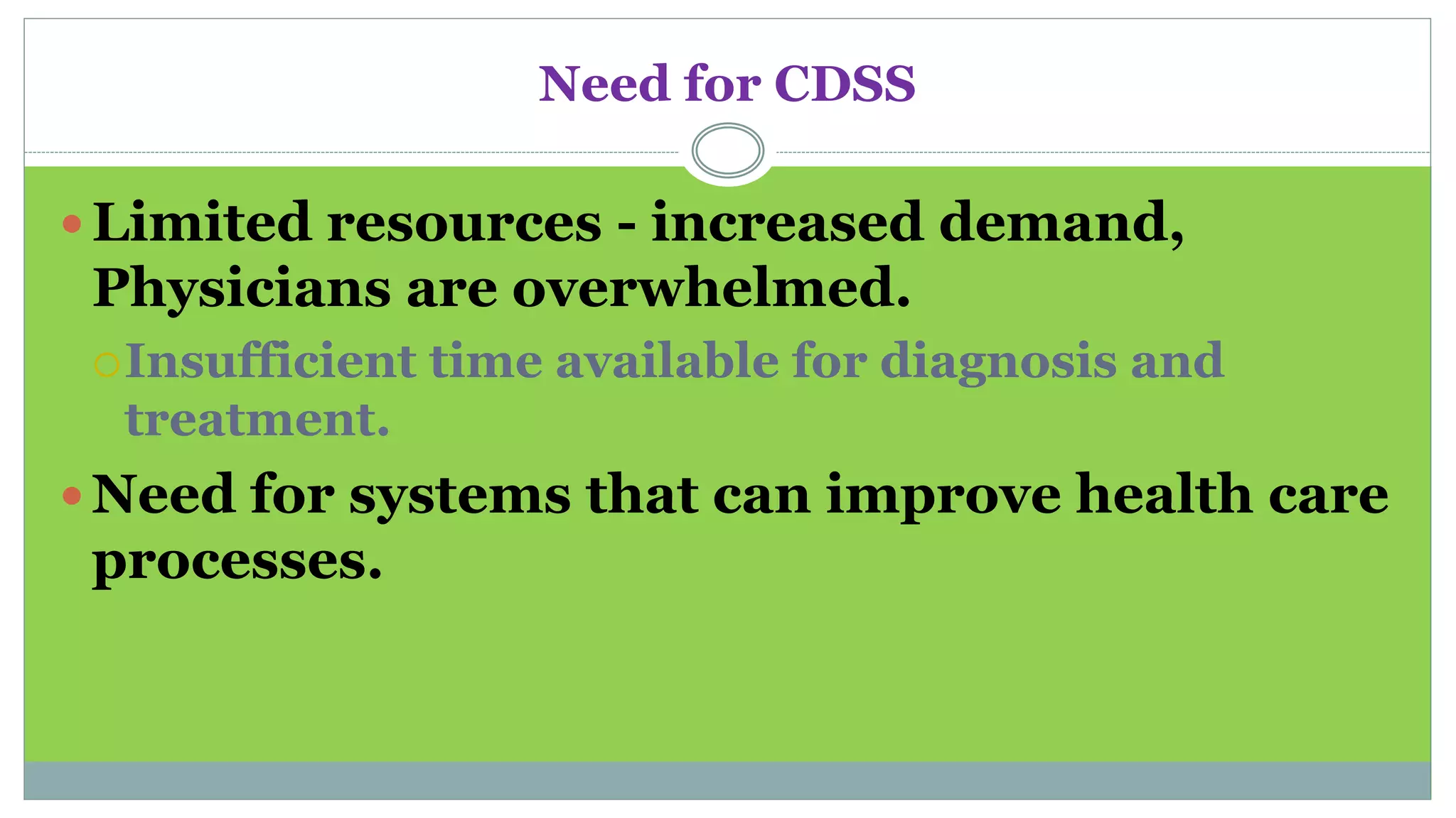 Clinical decision support systems | PPTX