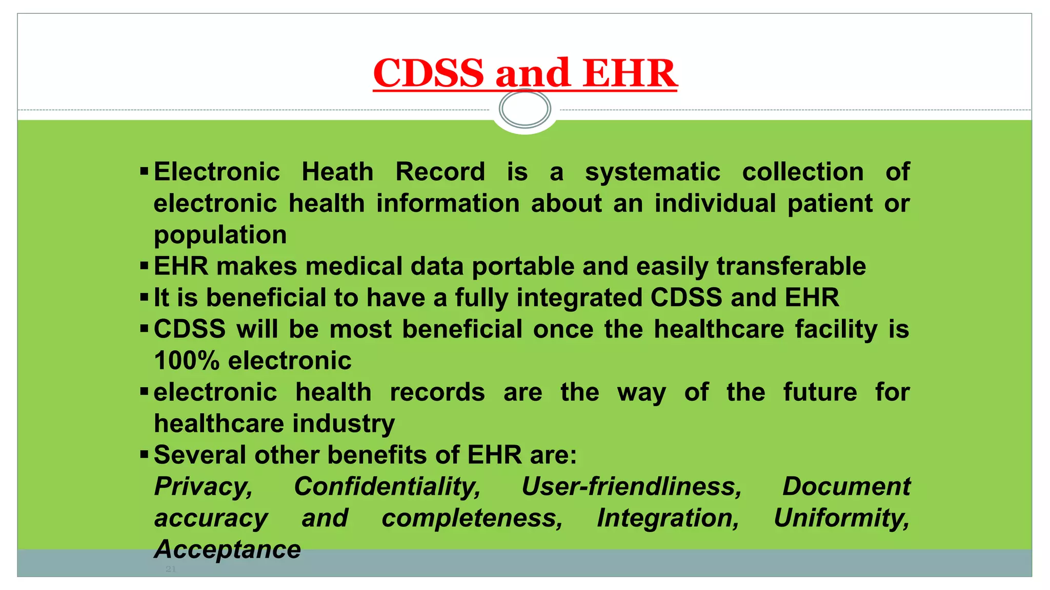 Clinical decision support systems | PPTX