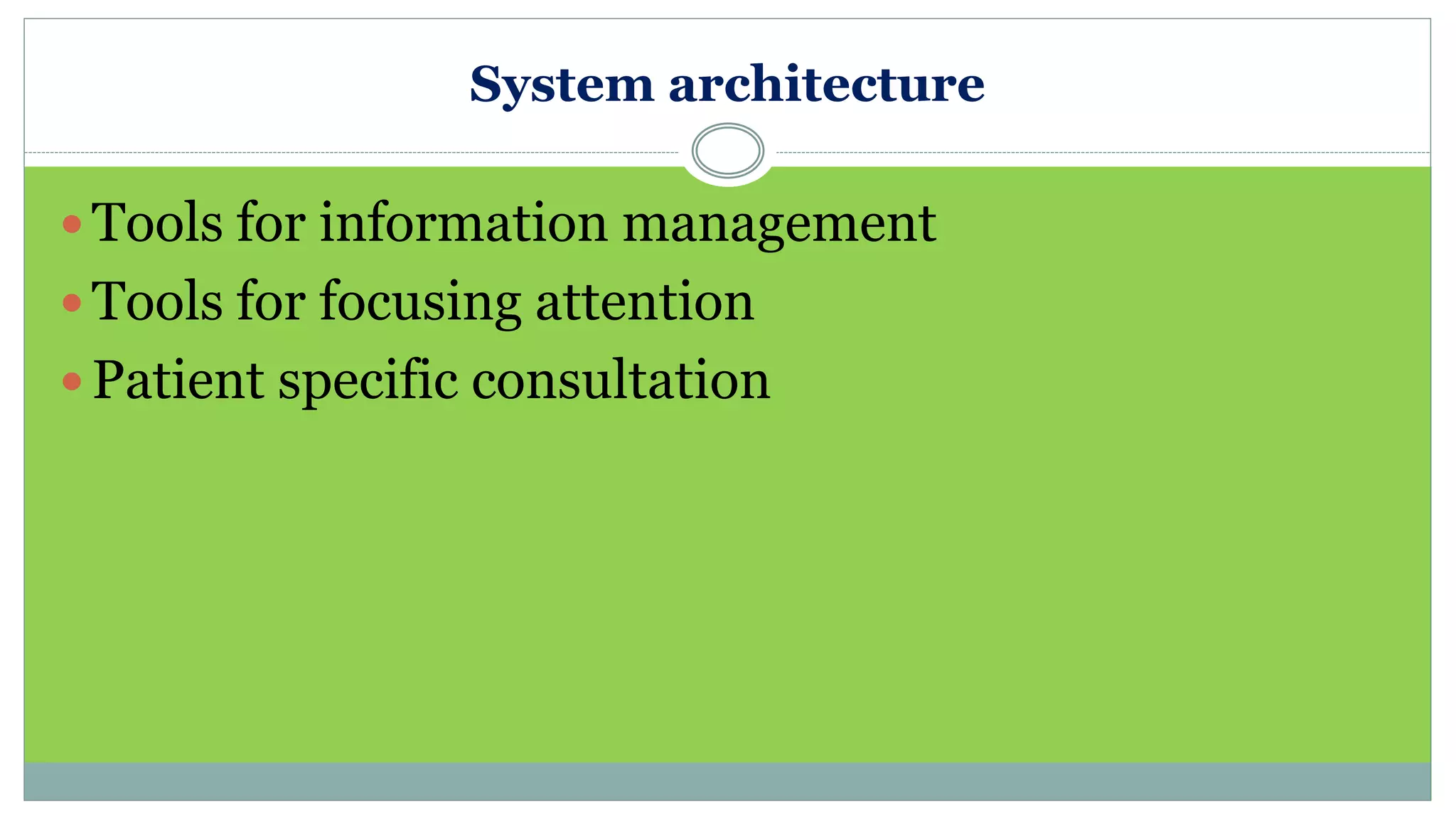 Clinical decision support systems | PPTX